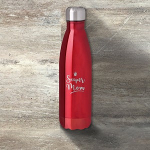 Gift for Mom, Personalized Cola Shaped Water Bottle, 17 Ounce, Double ...