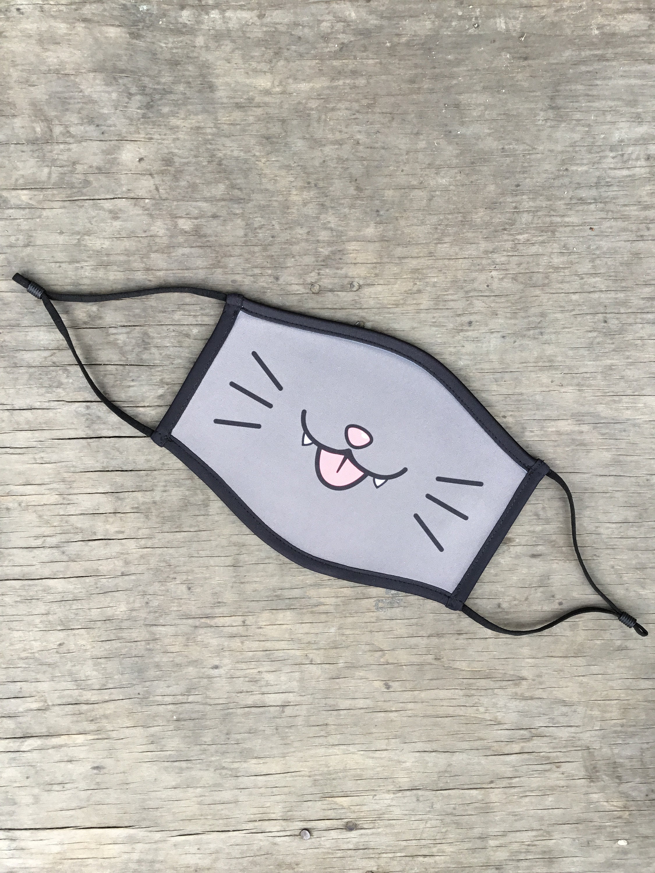 Cartoon Cat Face Mask Reusable Cotton Face Mask With Elastic - Etsy