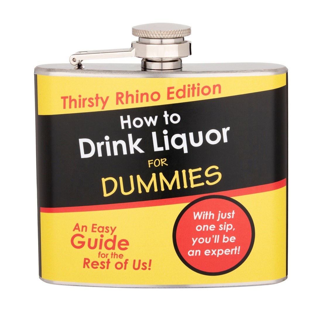 Licor para dummies 5 oz. Frasco de acero inoxidable, Party Favor, Funny ...