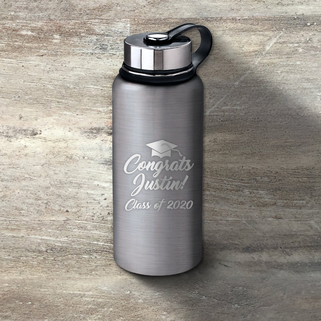 Graduation Gift, Personalized Stainless Steel Water Bottle, 32 Ounce ...