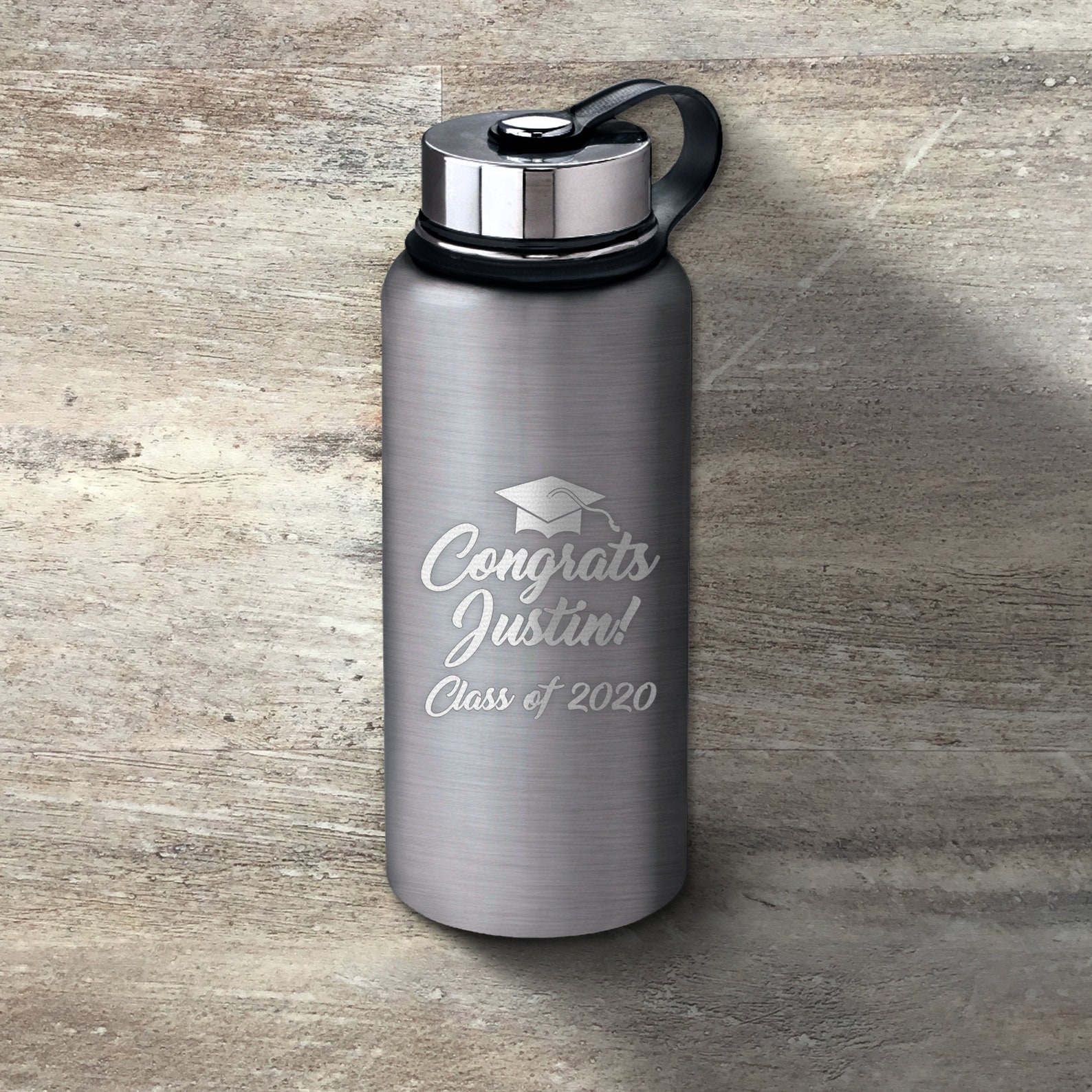 Graduation Gift, Personalized Stainless Steel Water Bottle, 32 Ounce ...