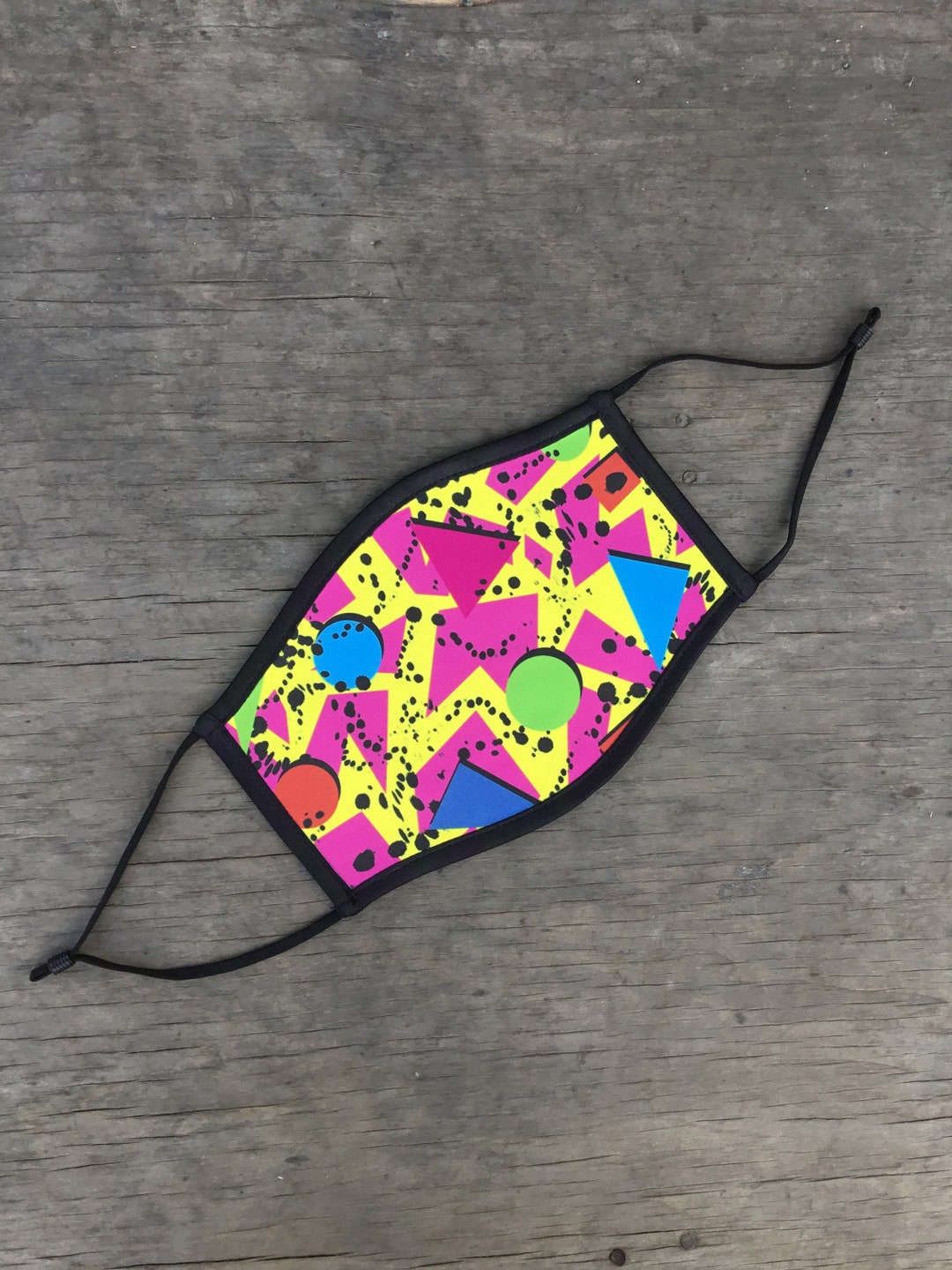 80's 90's Memphis Face Mask, Reusable Cotton Face Mask With Elastic Ear ...