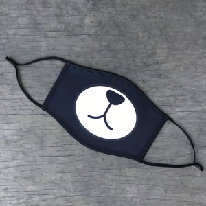 Cartoon Bear Face Mask, Reusable Cotton Face Mask With Elastic Ear Loop ...