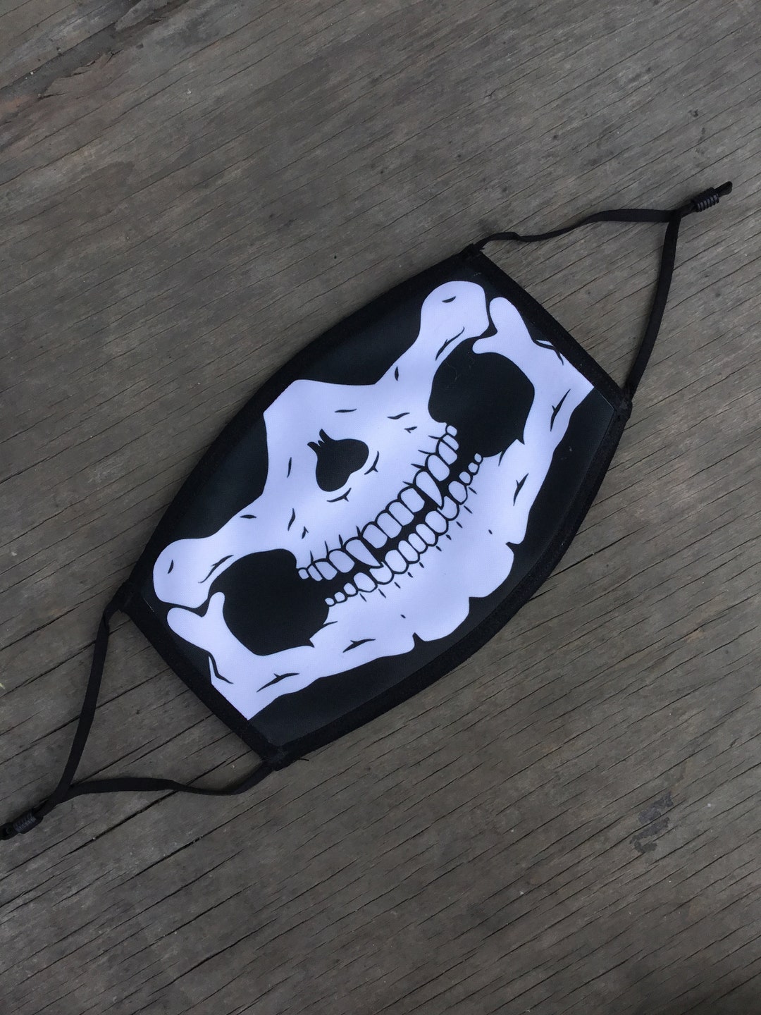 Skull Skeleton Face Mask, Reusable Cotton Face Mask With Elastic Ear ...