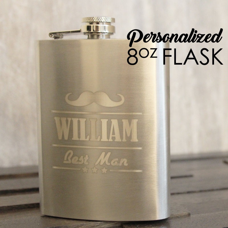Personalized 8 Oz. Flask - Engraved Personalized Custom Flask ...