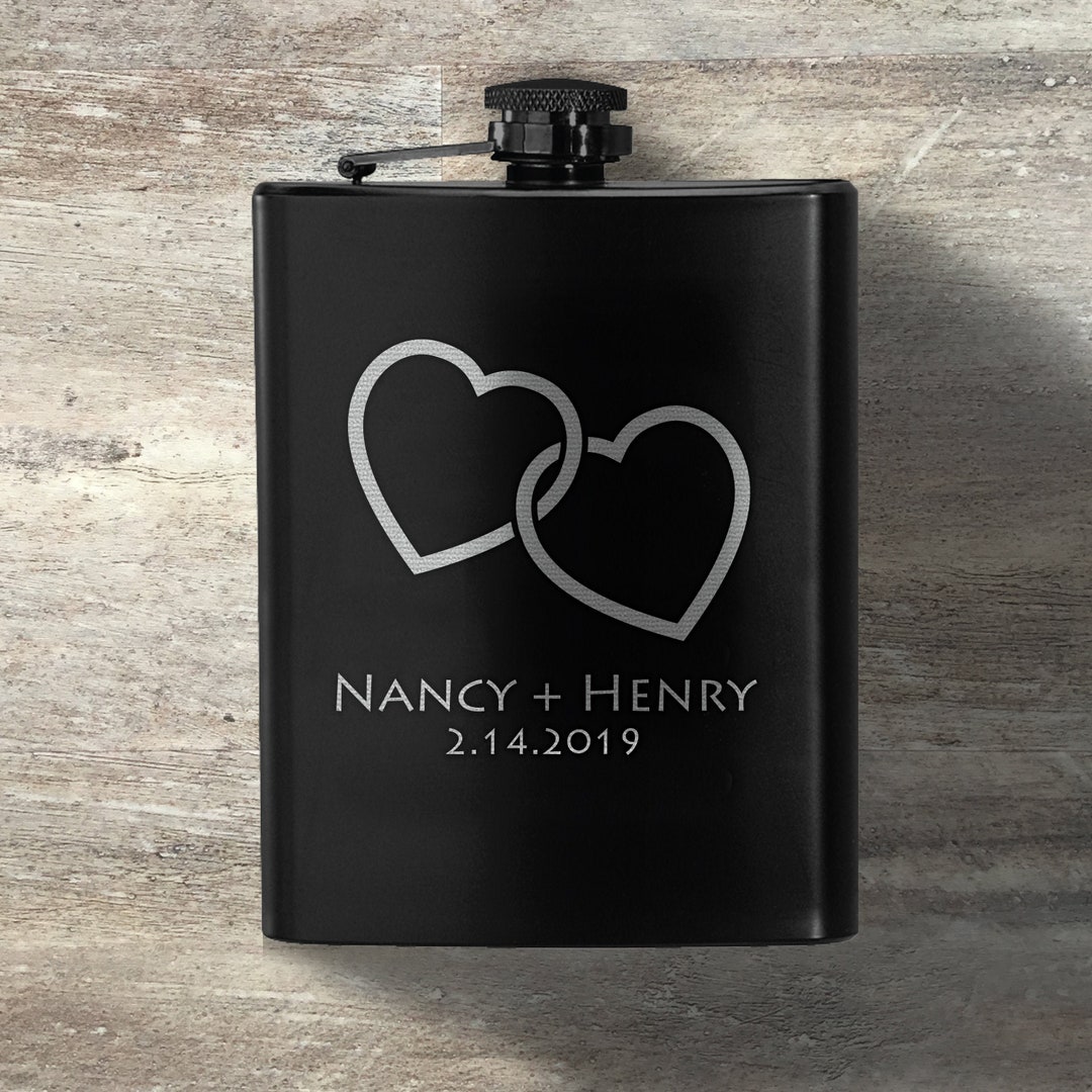 Valentine's Day Gift, Personalized Hip Flask, Custom Engraved ...