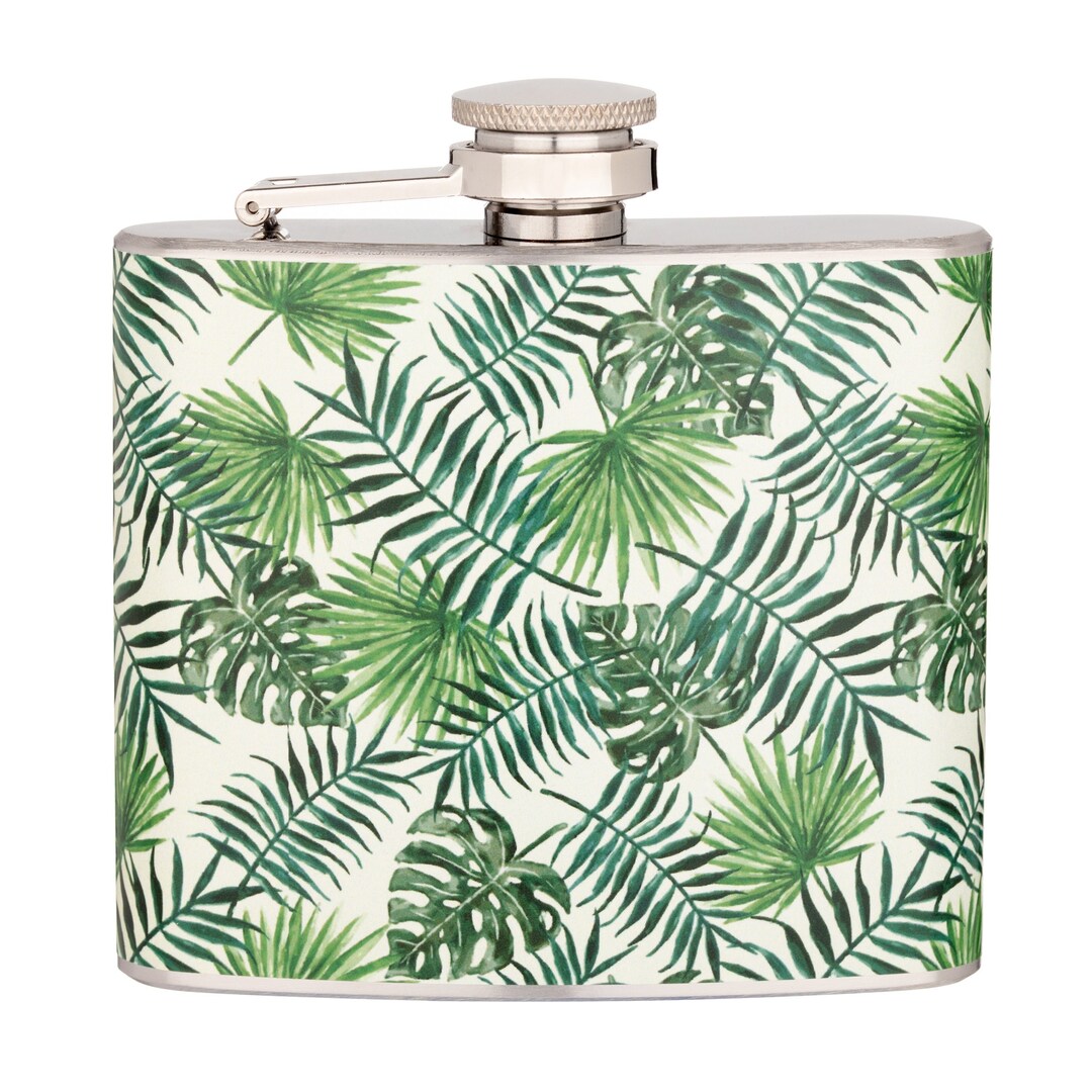 Leaf Pattern 5 Oz. Stainless Steel Flask, Party Favor, Funny Flask ...