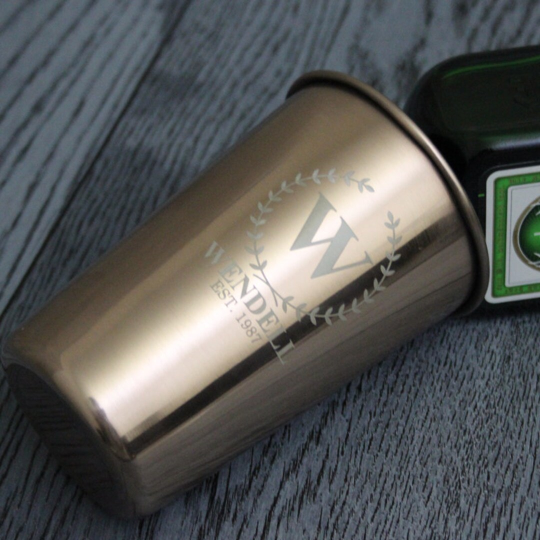 Personalized Copper Stainless Steel Pint Glass Cup - Custom Pint Glass ...