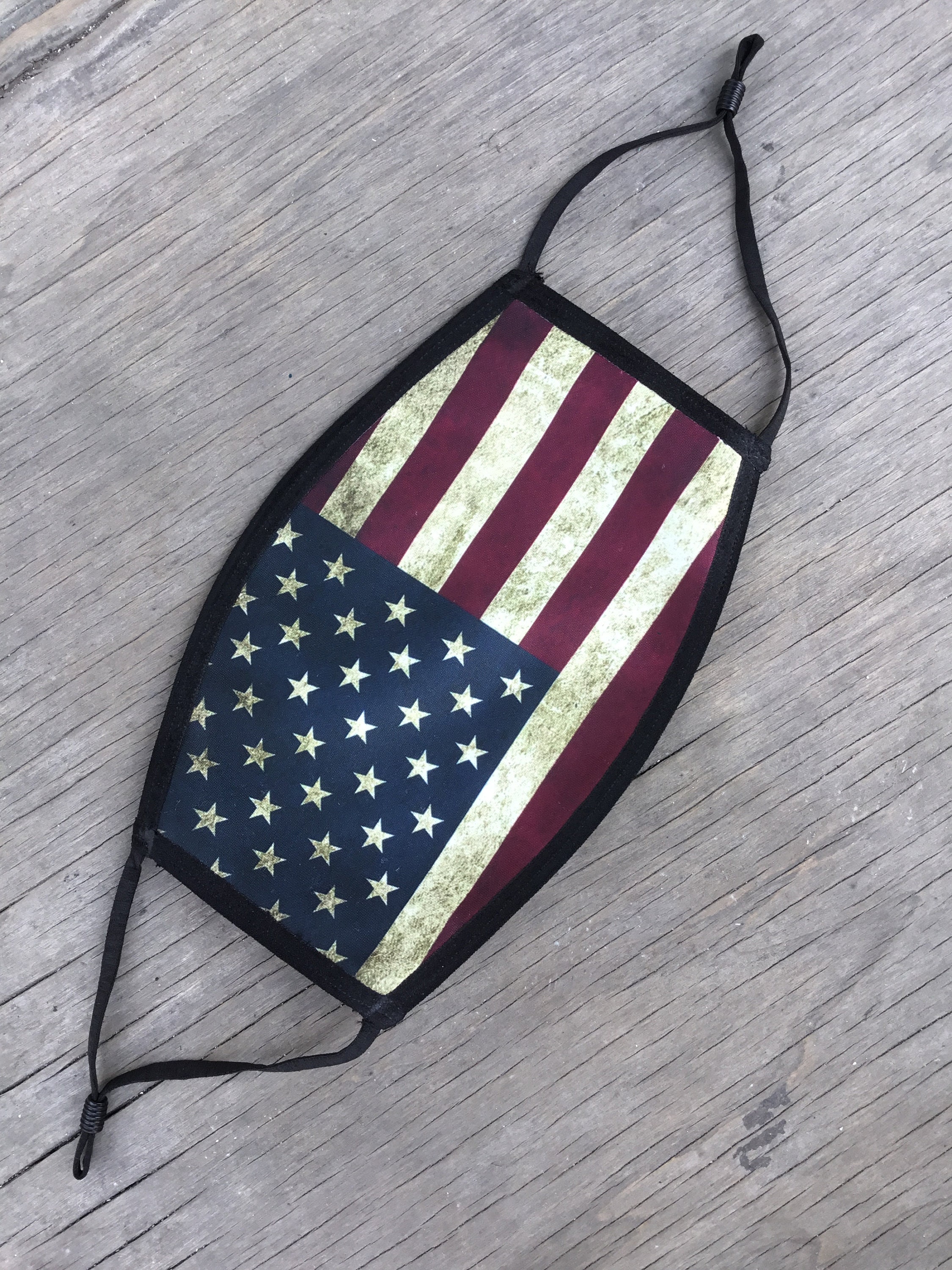 Vintage USA Flag Face Mask Reusable Cotton Face Mask With - Etsy