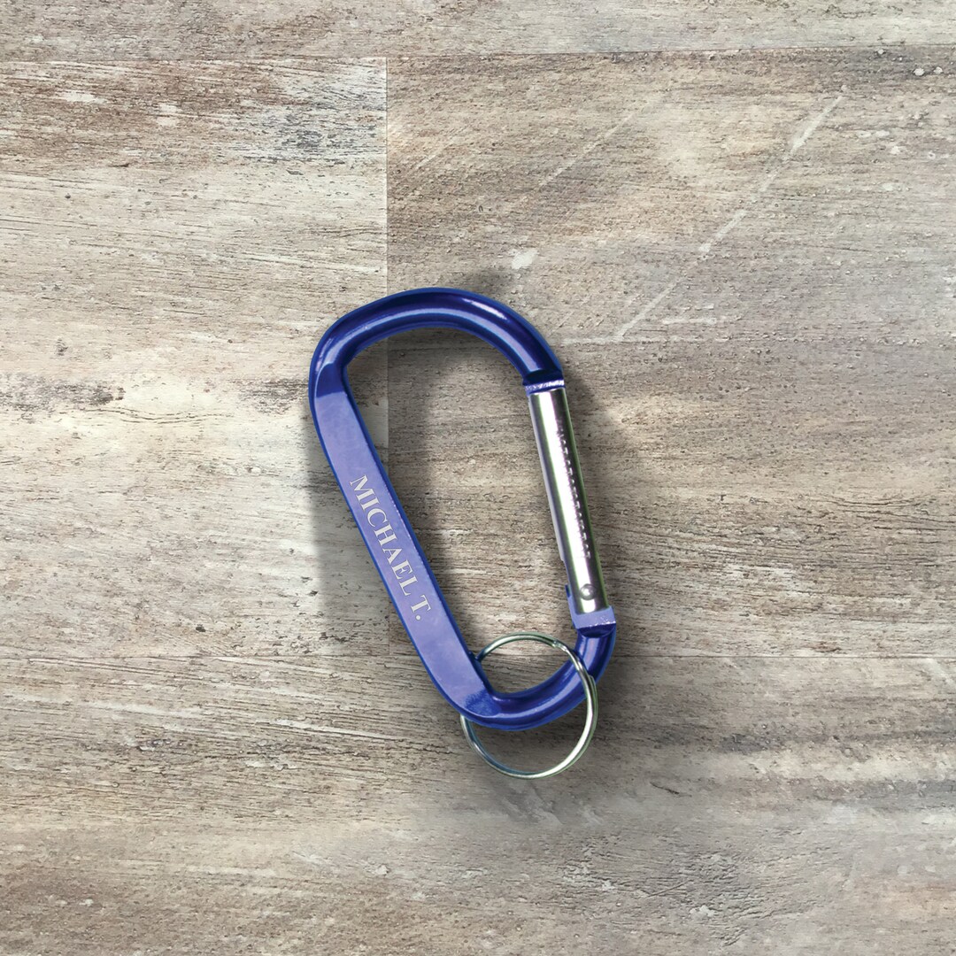 Groomsman Gift, Personalized Large Anodized Aluminum Carabiner Keyring ...