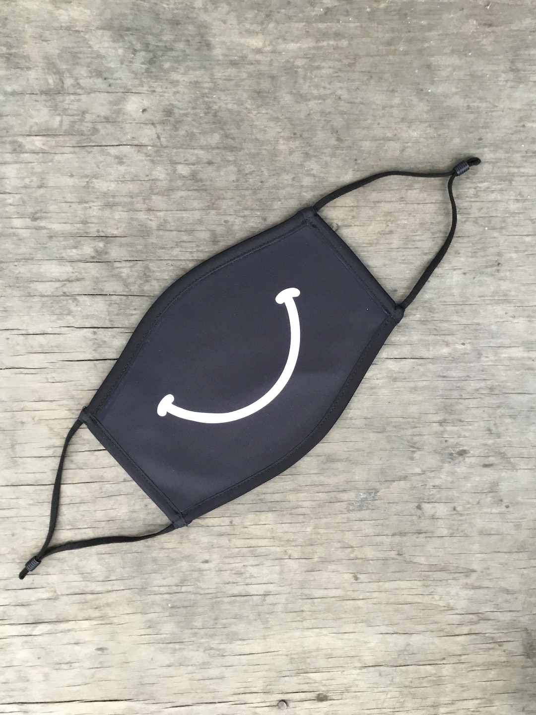 Smiley Face Happy Face Mask, Reusable Cotton Face Mask With Elastic Ear ...