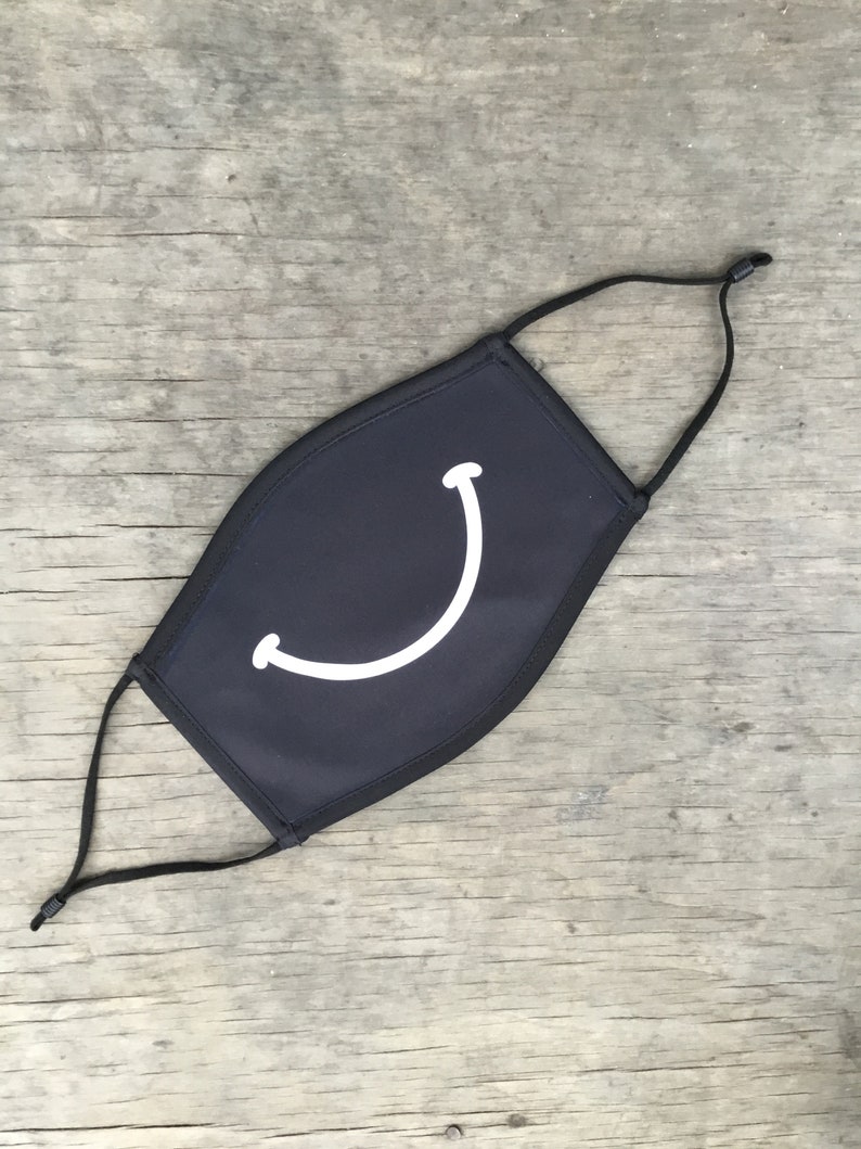 Smiley Face Happy Face Mask Reusable Cotton Face Mask With - Etsy