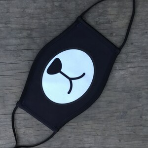 Cartoon Bear Face Mask, Reusable Cotton Face Mask With Elastic Ear Loop ...