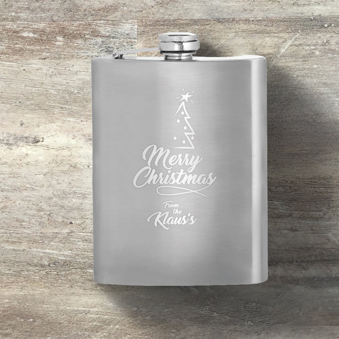 Ugly Christmas Party Gift, Personalized Hip Flask, Custom Engraved, 8 ...