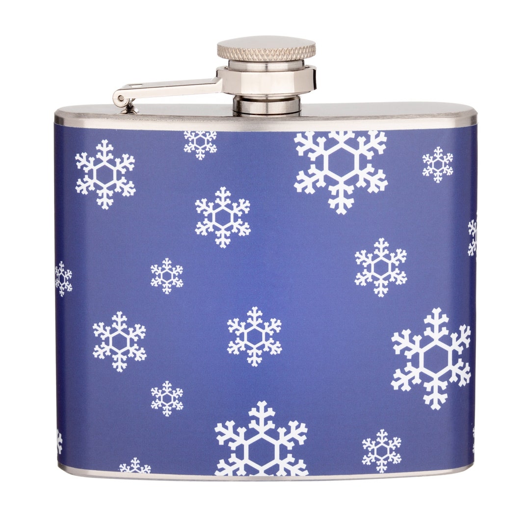 Snowflake Pattern 5 Oz. Stainless Steel Flask, Party Favor, Funny Flask ...