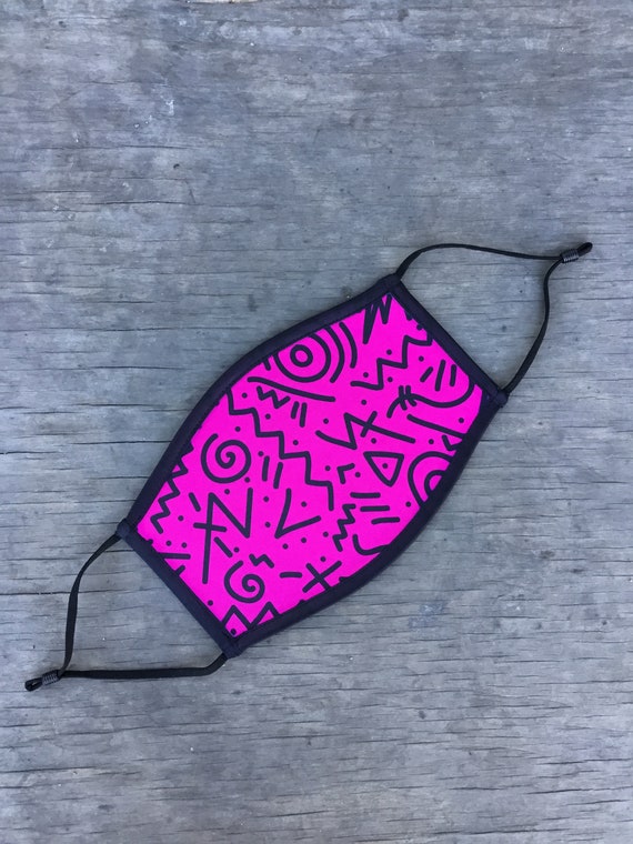 80's 90's Memphis Face Mask Reusable Cotton Face Mask | Etsy