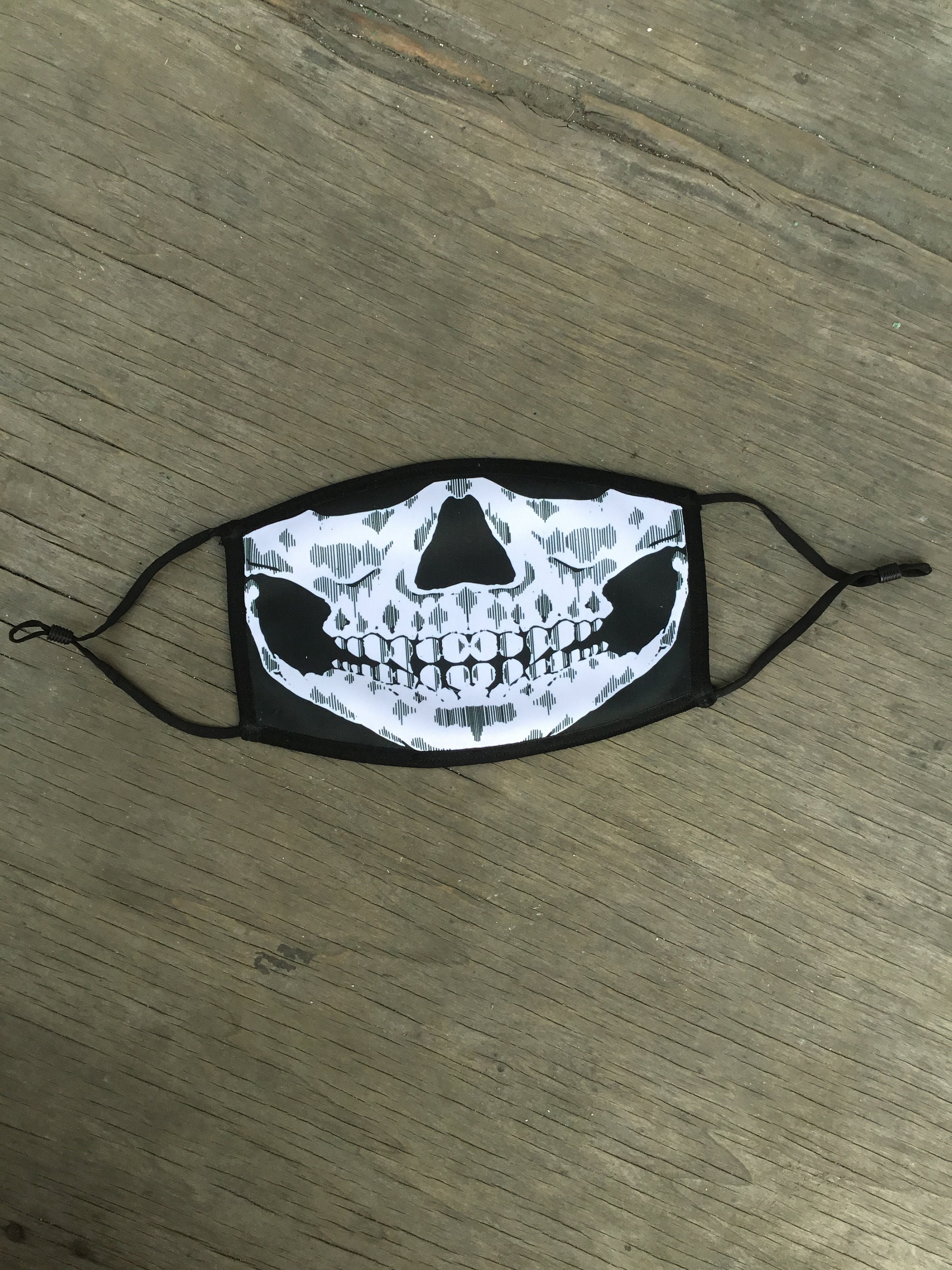 Skull Skeleton Face Mask, Reusable Cotton Face Mask With Elastic Ear ...