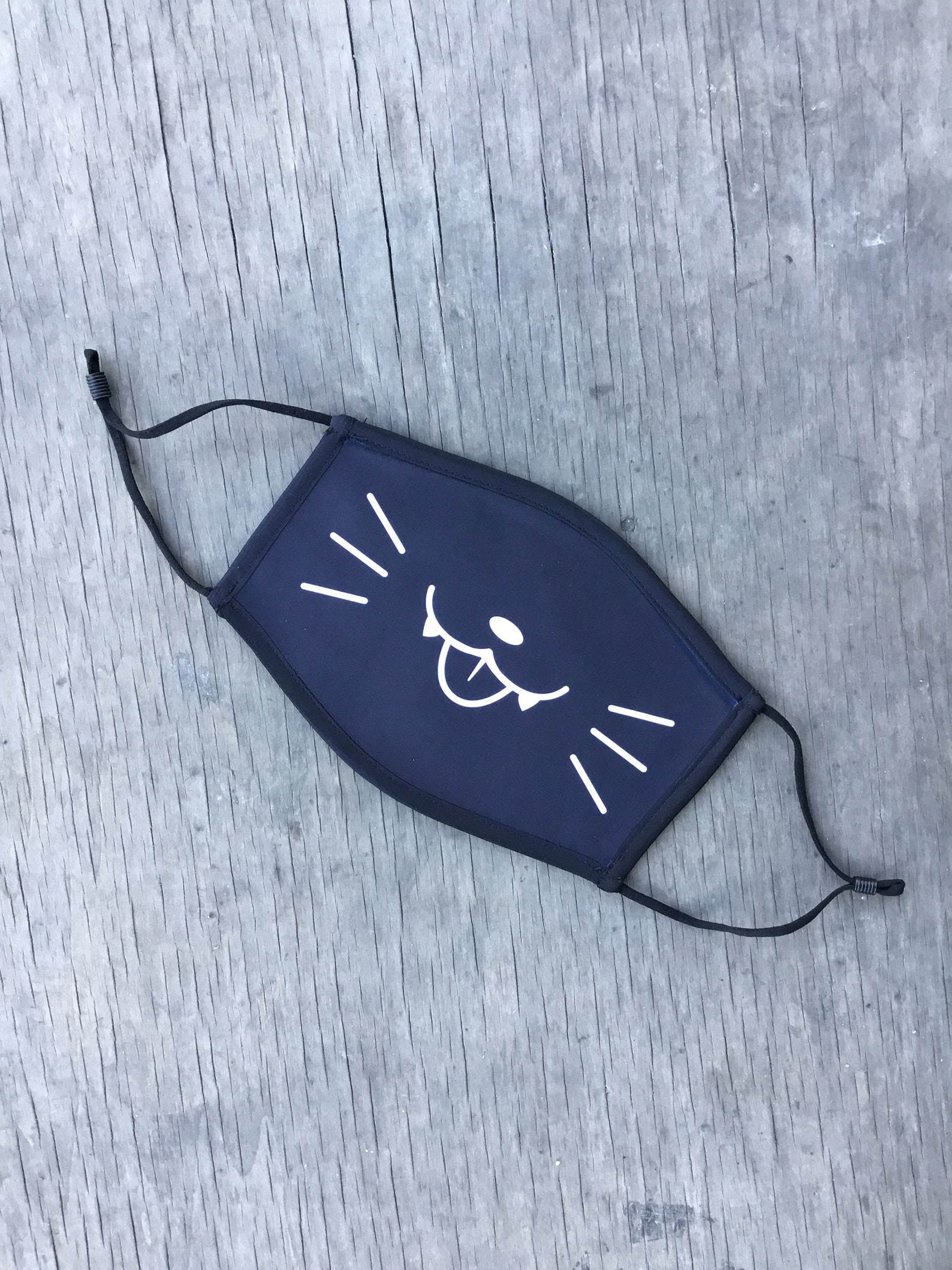 Cartoon Cat Face Mask Reusable Cotton Face Mask With Elastic | Etsy