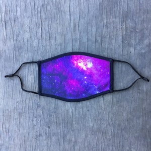 Galaxy Space Stars Face Mask, Reusable Cotton Face Mask With Elastic ...