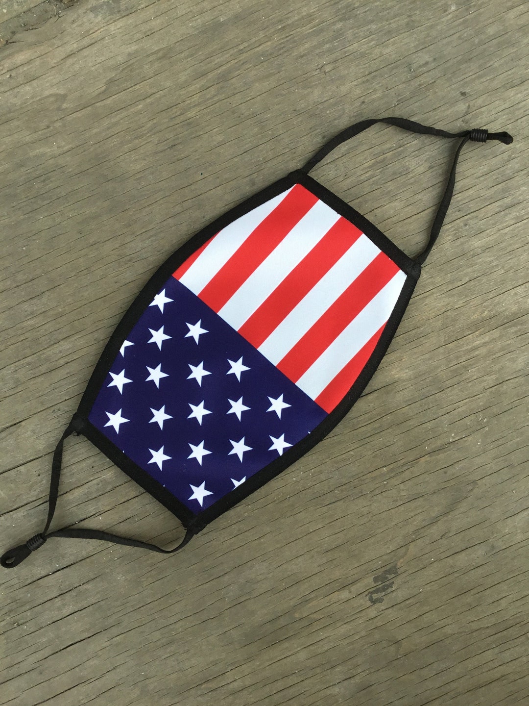 American Flag Face Mask, Reusable Cotton Face Mask With Elastic Ear ...