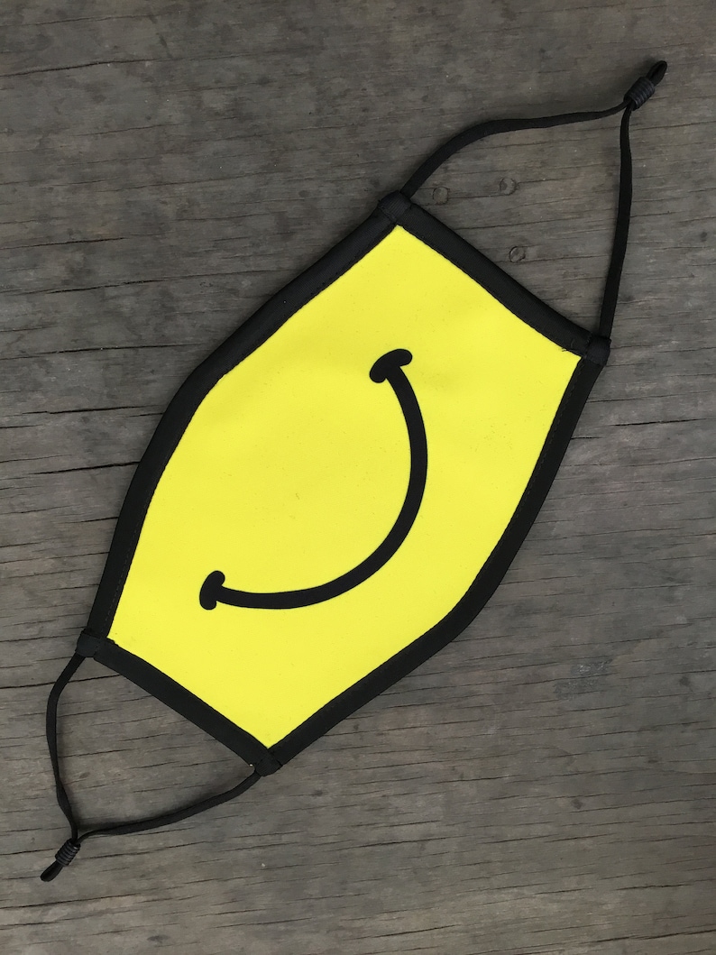 Smiley Face Happy Face Mask Reusable Cotton Face Mask With - Etsy
