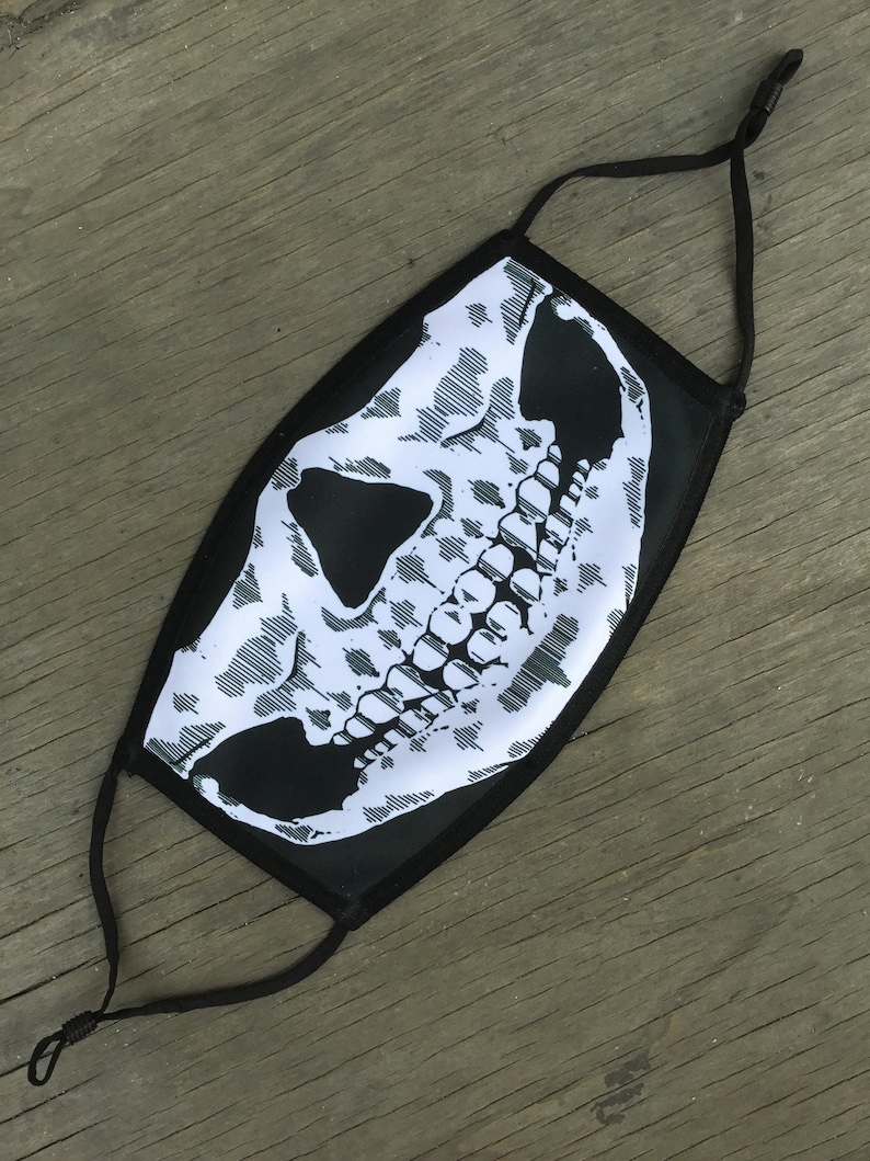 Skull Skeleton Face Mask Reusable Cotton Face Mask With | Etsy
