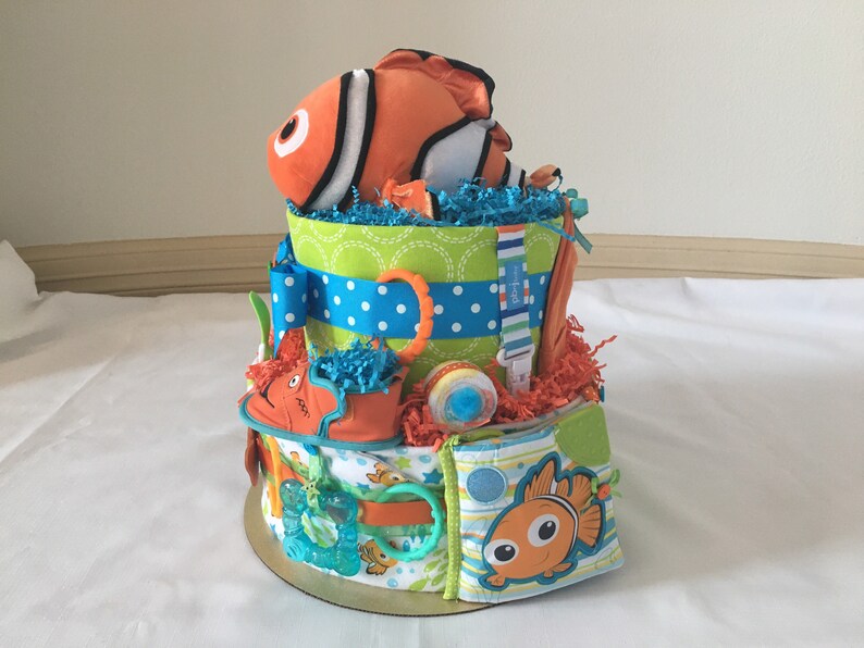 2 Tier Fish Diaper Cake - Etsy