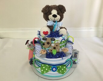 Puppy Diaper Cake - Etsy