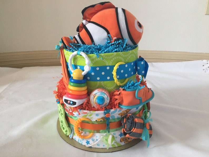2 Tier Fish Diaper Cake - Etsy