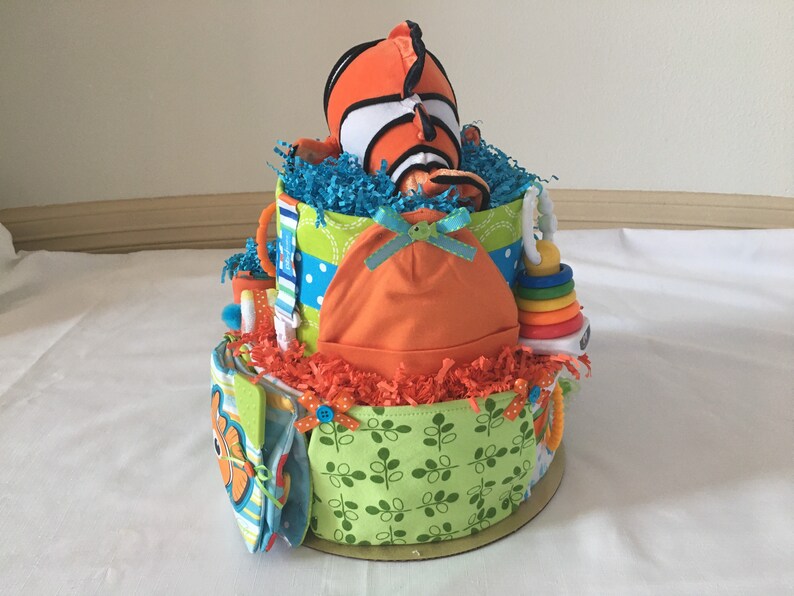 2 Tier Fish Diaper Cake - Etsy
