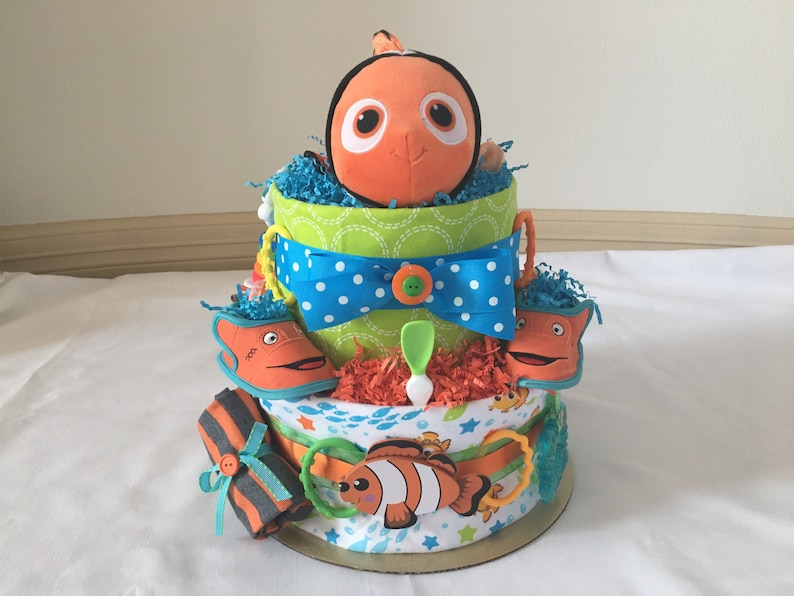 2 Tier Fish Diaper Cake - Etsy