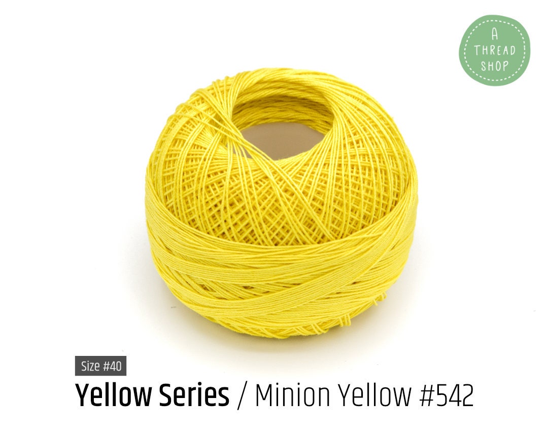 Cotton Thread Size #40 - Minion Yellow #542 - Yellow Series - VENUS ...