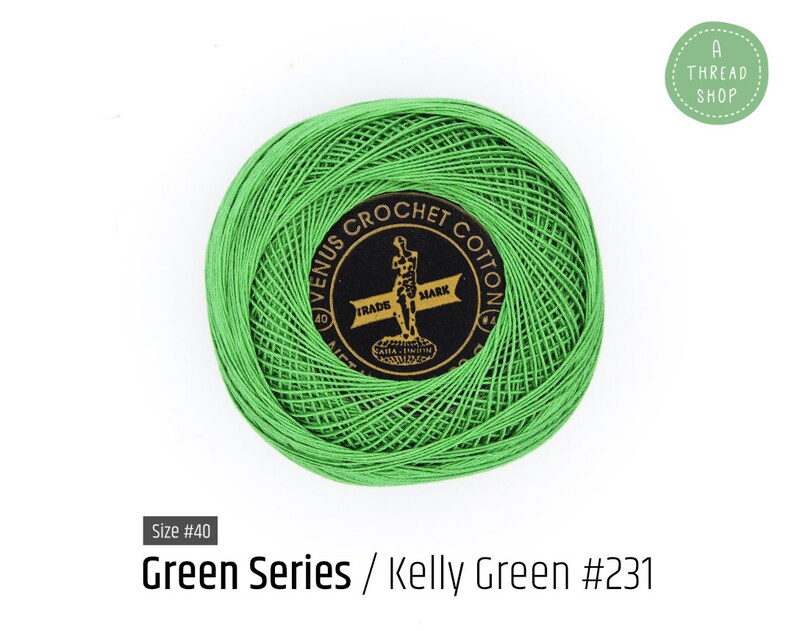 Cotton Thread Size #40 - Kelly Green #231 - Green Series - VENUS ...