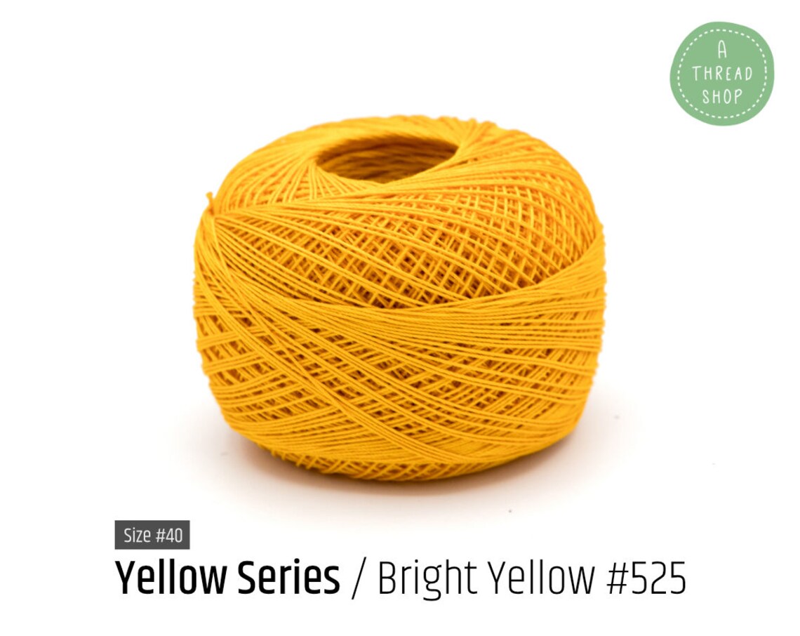 Cotton Thread Size #40 - Sunflower Yellow #525 - Yellow Series - VENUS ...