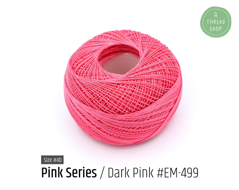 Cotton Thread Size #40 - Dark Pink #EM-499 - Pink Series - VENUS ...