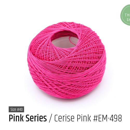 Cotton Thread Size 40 Cerise Pink EM-498 Pink Series - Etsy