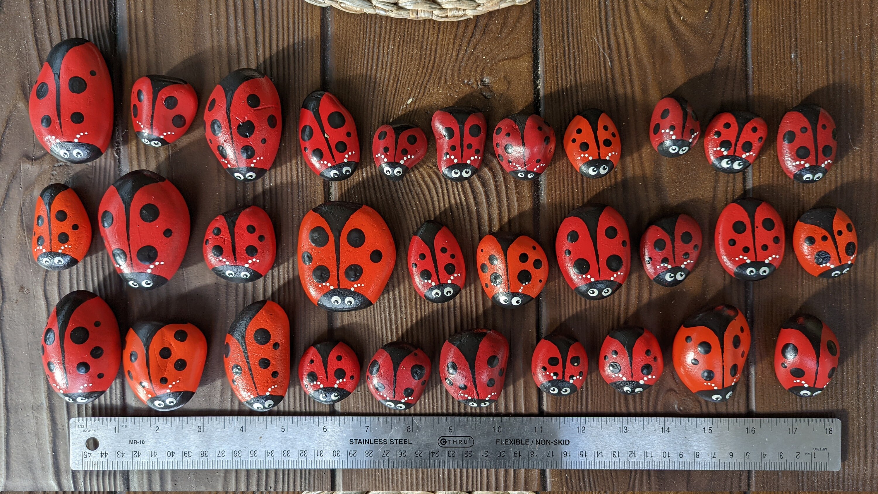 Ladybug Painted Rocks - Etsy