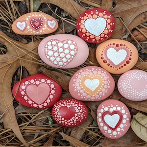 Valentine's Painted Rocks - Etsy