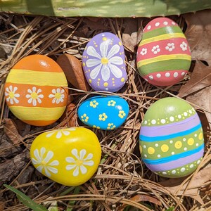 Easter Egg Painted Rocks - Etsy