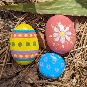 Easter Egg Painted Rocks - Etsy