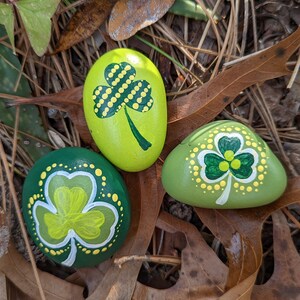 Shamrock Painted Rocks - Etsy