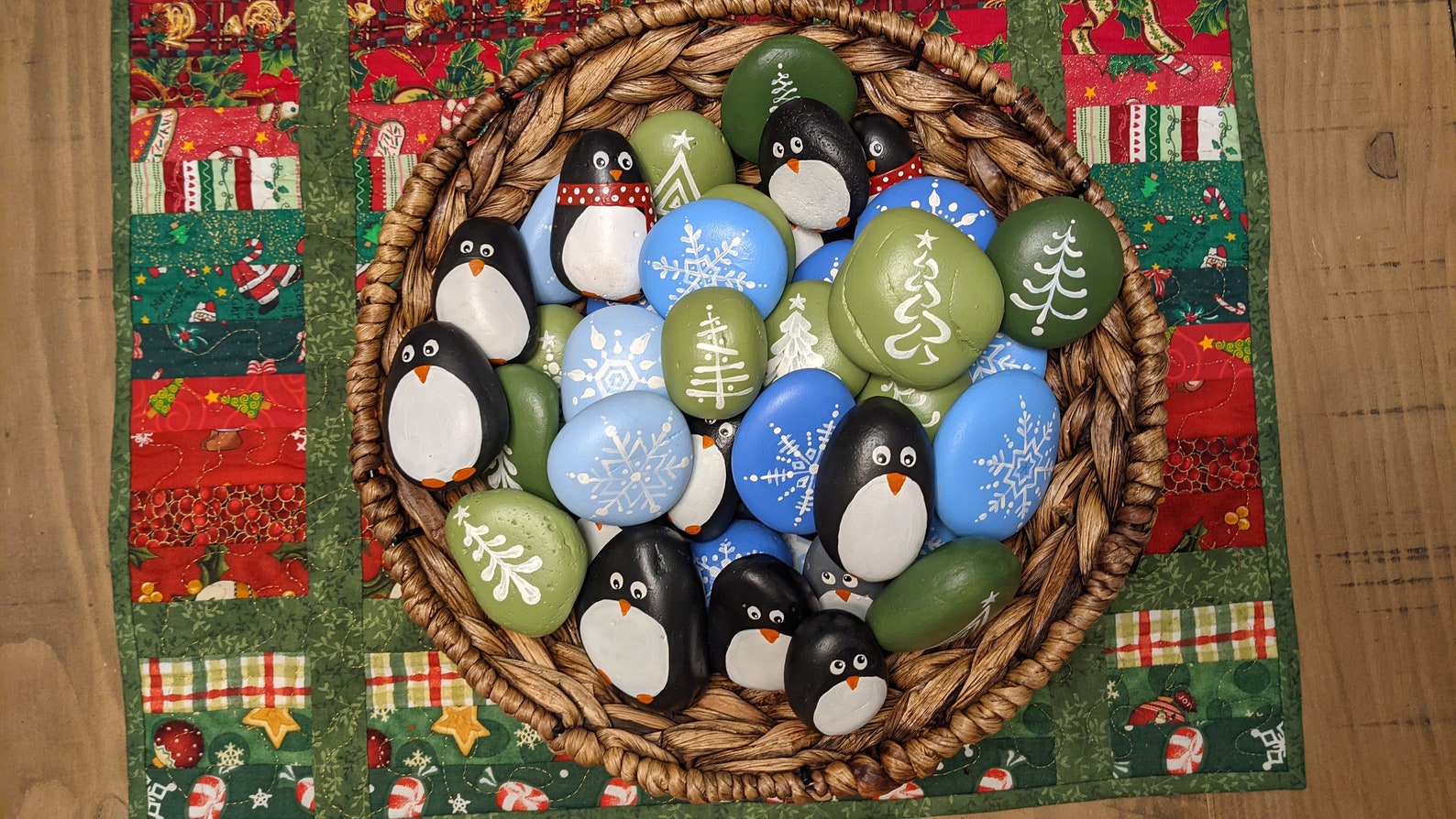 Penguin Painted Rocks - Etsy