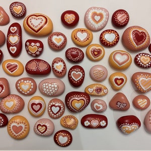 Valentine's Painted Rocks - Etsy