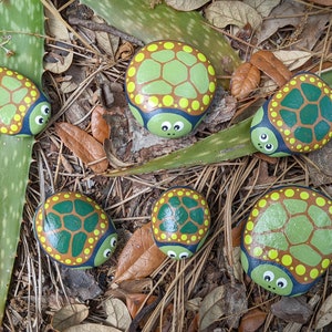 Turtle Painted Rocks - Etsy