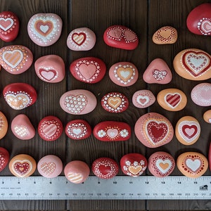 Valentine's Painted Rocks - Etsy