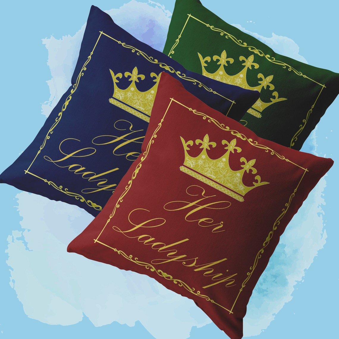 Her Ladyship Pillow, Royal Crown Throw Pillow, Novelty Gift for Her ...