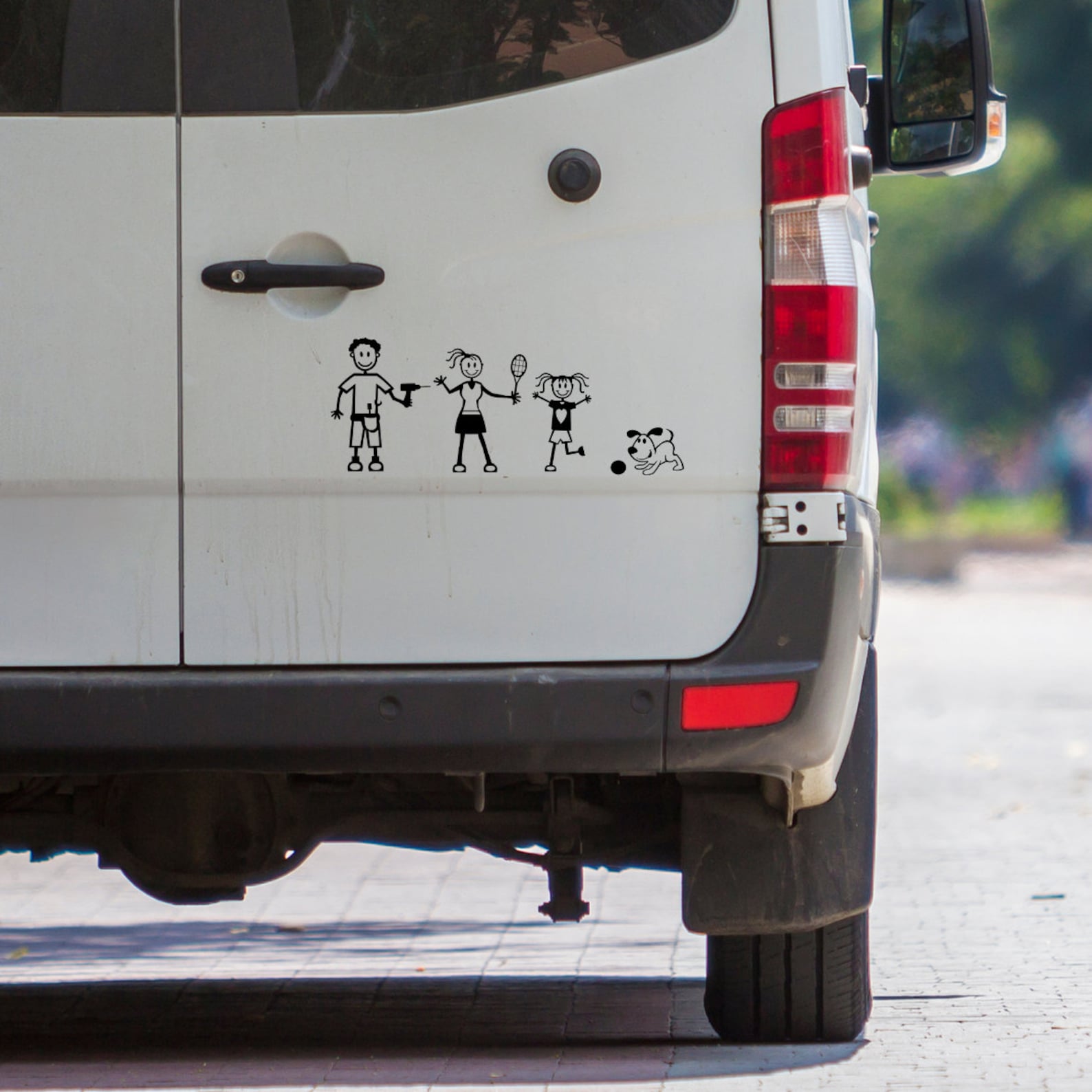 Adult Males My Stick Figure Family Car Window Stickers 13.5cm | Etsy