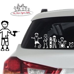 My Stick Figure Family Car Window Stickers Adult Male - Etsy