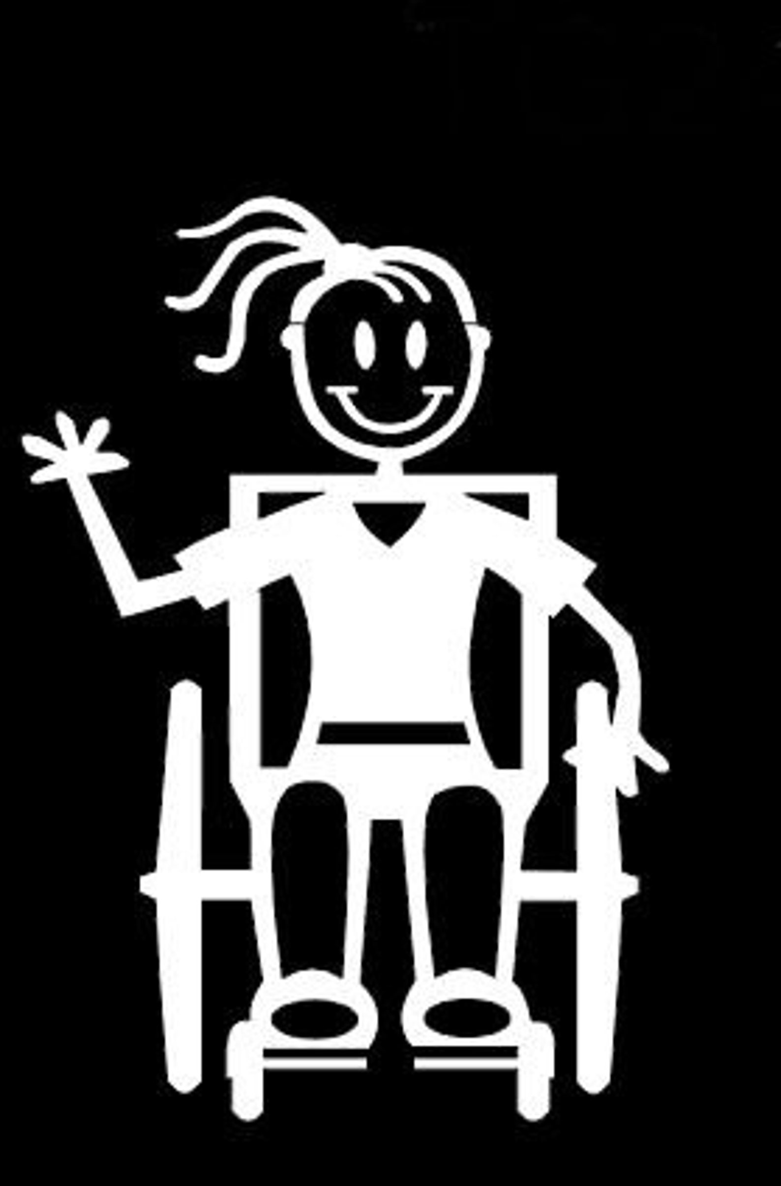 My Stick Figure Family Car Window Stickers Teen Girl Wheel - Etsy