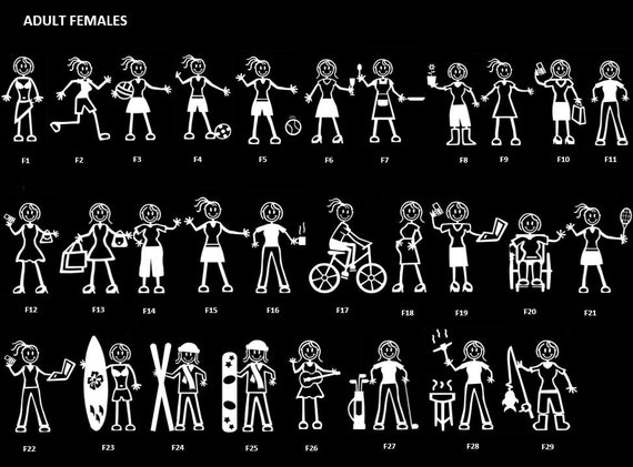 Family Figures For Car Windows